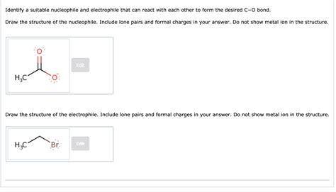 Solved Identify a suitable nucleophile and electrophile that | Chegg.com