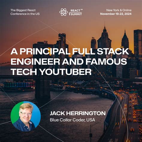 React Summit On Linkedin Wow A Famous Tech Youtuber Jack 🤔 Herrington