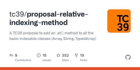 GitHub Tc Proposal Relative Indexing Method A TC Proposal To Add An At Method To All