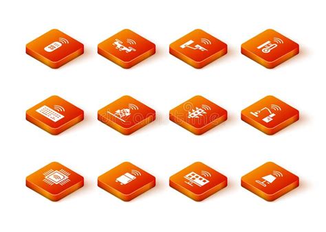 Set Processor With Microcircuits CPU Smart Refrigerator Wireless Keyboard Antenna Tv System