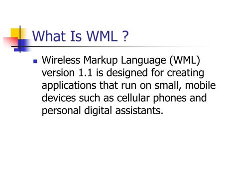 Ppt Wml And Wml Script Powerpoint Presentation Free Download Id5922731