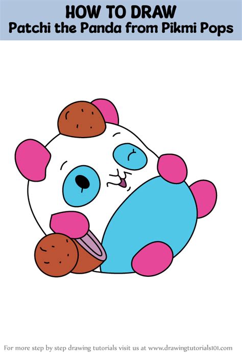 How To Draw Patchi The Panda From Pikmi Pops Pikmi Pops Step By Step