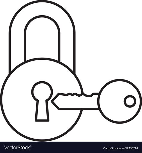 Padlock Secure Isolated Icon Royalty Free Vector Image