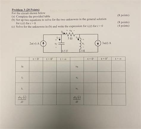 Solved Points Problem Points For The Circuit Chegg