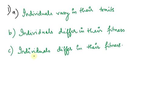 Solved Components Of Natural Selection Keyboard Navigable Alternate