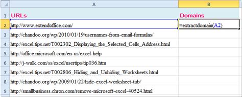How To Extract Domain Name From In Excel