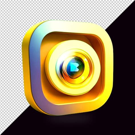 3d 라운드 인스타그램 로고 아이콘 소셜 미디어 고립 3d 렌더 투명 배경 사진 프리미엄 Psd 파일