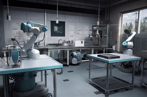 Premium Ai Image Robot Simulation With Virtual Environment And