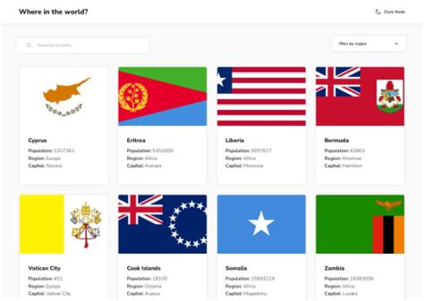 Frontend Mentor Responsive Restapi Countries Using Html Css And Javascript Coding Challenge