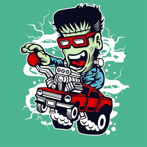 만화 캐릭터 스티커 프리미엄 벡터