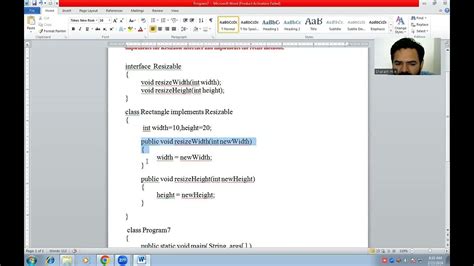 Object oriented programming with JAVA (BCS306A)Program 7 - YouTube