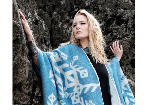 Wool Capes Woven With Ancient Nordic Power Love And Strength Bindrune Alrun Nordic Design