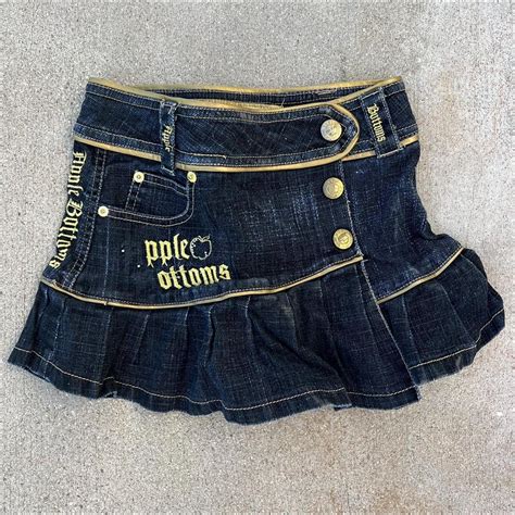 Y2k Apple Bottom Jeans Skirt Very Unique Apple Depop