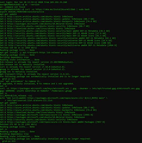 how to install azure cli in ubuntu linux vm in azure why azure
