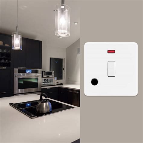 Slimline Screwless A DP Switch With Neon Flex Outlet See Switches