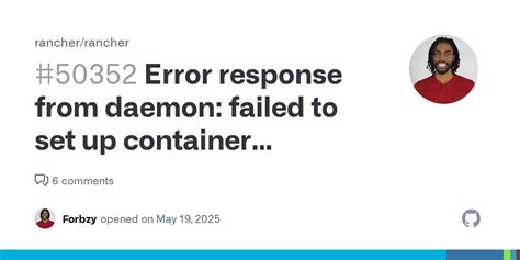 error response from daemon failed to set up container networking
