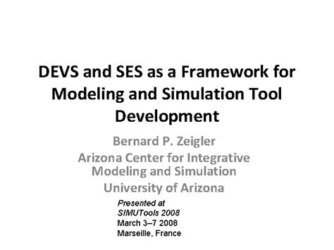 Devs And Ses As A Framework For Modeling