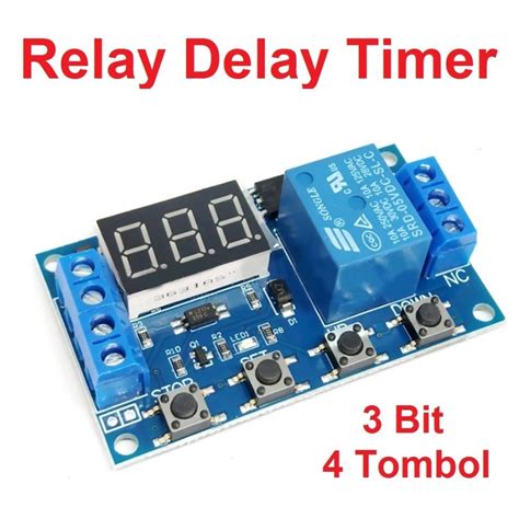 Jual Relay Timer Delay Modul Display 4tombol Digital Dc Time Module