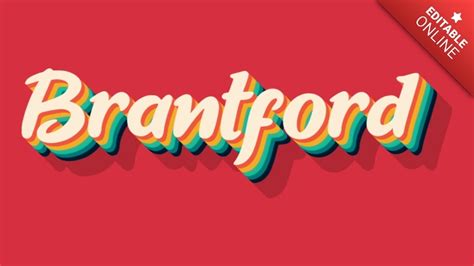 Brantford | Retro Vintage 3D | Text Effect Generator