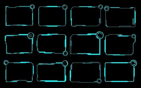 Technology Futuristic Set Hi Tech Frame Element Hud Focus Sci Fi