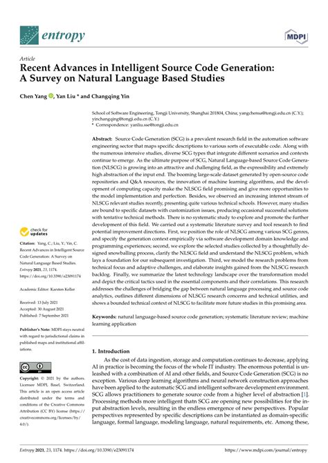 Pdf Recent Advances In Intelligent Source Code Generation A Survey