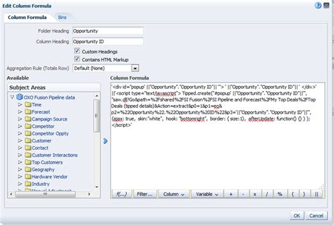 Bijja S Popup Tooltip Functionality In Obiee G