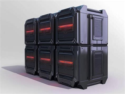 Futuristic Server Stack With Red Highlights Premium Ai Generated Image