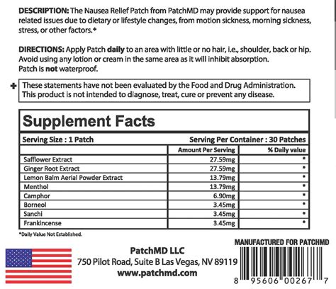 Nausea Patch By Patchmd Patch For Motion Sickness