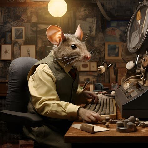 Premium Ai Image The Mouse Is Running The Business Boss Old Times