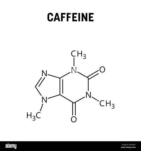 Caffeine Molecular Structure Caffeine Is Central Nervous System Stimulant Used As Cognitive