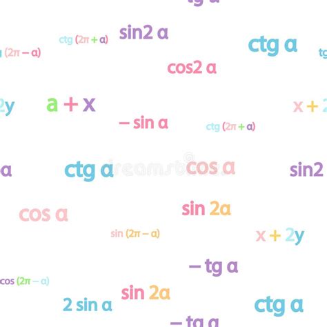 Seamless Pattern With Mathematical Formulas And Numbers Algebra And Seamless Pattern With Mathematical Formulas And Numbers Algebra And
