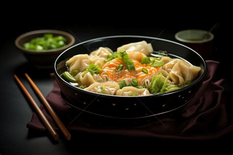 碗中美味的馄饨高清图片下载 正版图片600929603 摄图网