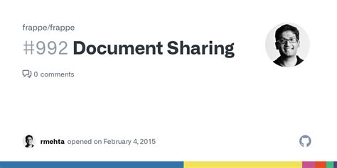 Document Sharing · Issue 992 · Frappefrappe · Github