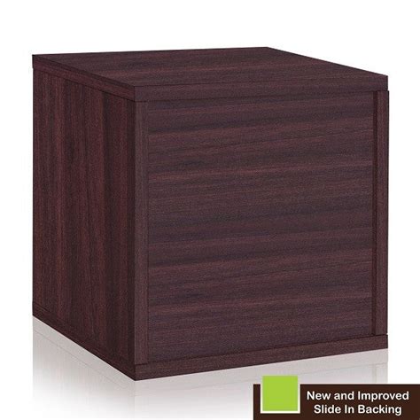 Storage Cubes In Espresso Wood Grain And Cubby Bookcase Way Basics
