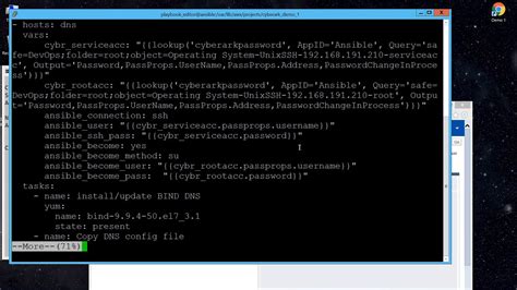 cyberark ansible end to end demo 2 automatic secure credential