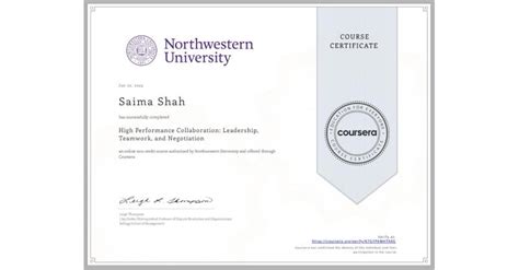 saima shah on linkedin completion certificate for high performance