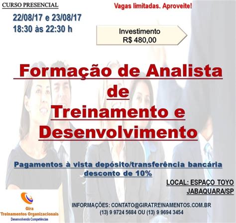 Formação De Analista De Treinamento E Desenvolvimento Em São Paulo Sympla