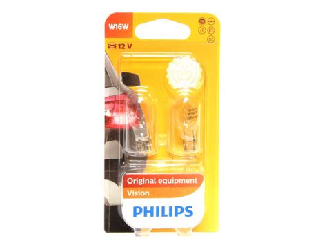 PHILIPS Vision W16W, 12V/16W, weiss W2.1x9.5d, duo | KFZ-Lampen/Birnen ...