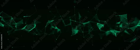 Futuristic Global Network Connection Structure Cyber Security Digital Data Flow Science