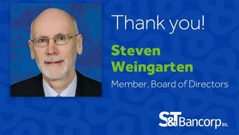 Steven J Weingarten Retires From Sandt Banks Board Of Directors