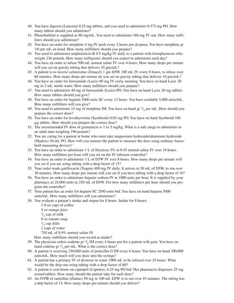 SOLUTION Dosage Calculation Practice And Answers Studypool