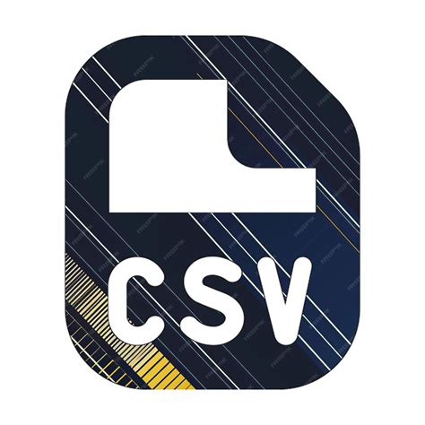 Premium Photo Image Icon File Csv Diagonal Background Yellow Dark