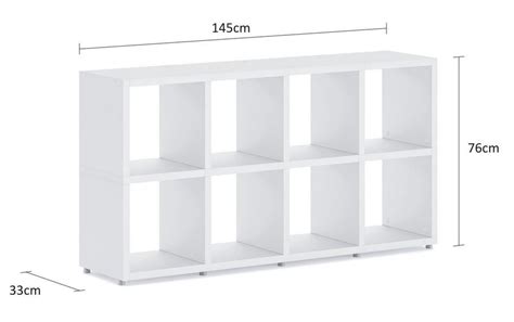 White Modular 8 Cube 145 2l X 74h X 32 8d Mastershelf