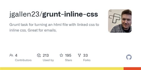 Github Jgallen23grunt Inline Css Grunt Task For Turning An Html