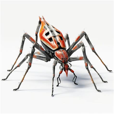 High Quality 3d Assassin Bug On White Isolated Background Stock Illustration Illustration Of