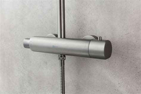 Душевая стойка Lemark Bronx LM3770GM c термостатом, графит купить в ...