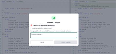 Merge Conflicts Dbt Developer Hub