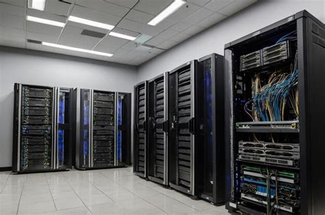 Server Technology Datum Network Computer Information Rack Room Premium Ai Generated Image