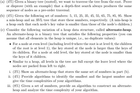 Solved A 4 Given A Binary Tree Rooted We Want To