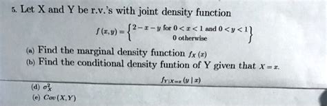 Solved Let X And Y Be Iv With Joint Density Function Fr9 2 I V